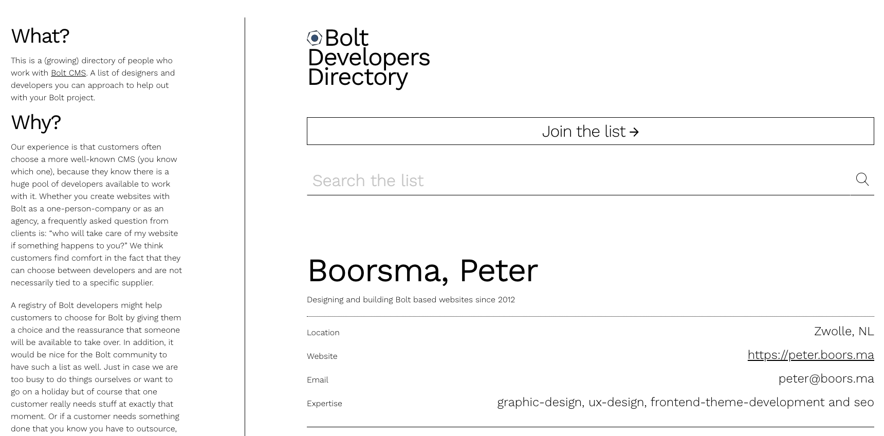 👩🏾‍💻 🧑‍🎨 Launching people.boltcms.io Join the list of Bolt designers ...